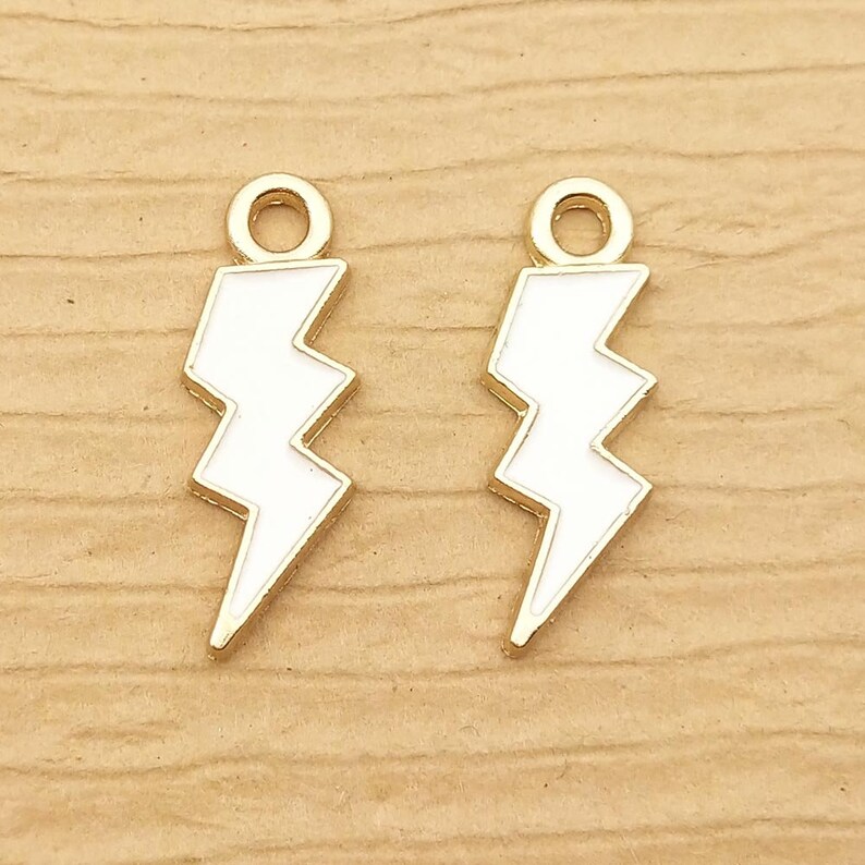 10PCS 821MM Lightning Charm Enamel Charm Flash Charm - Etsy