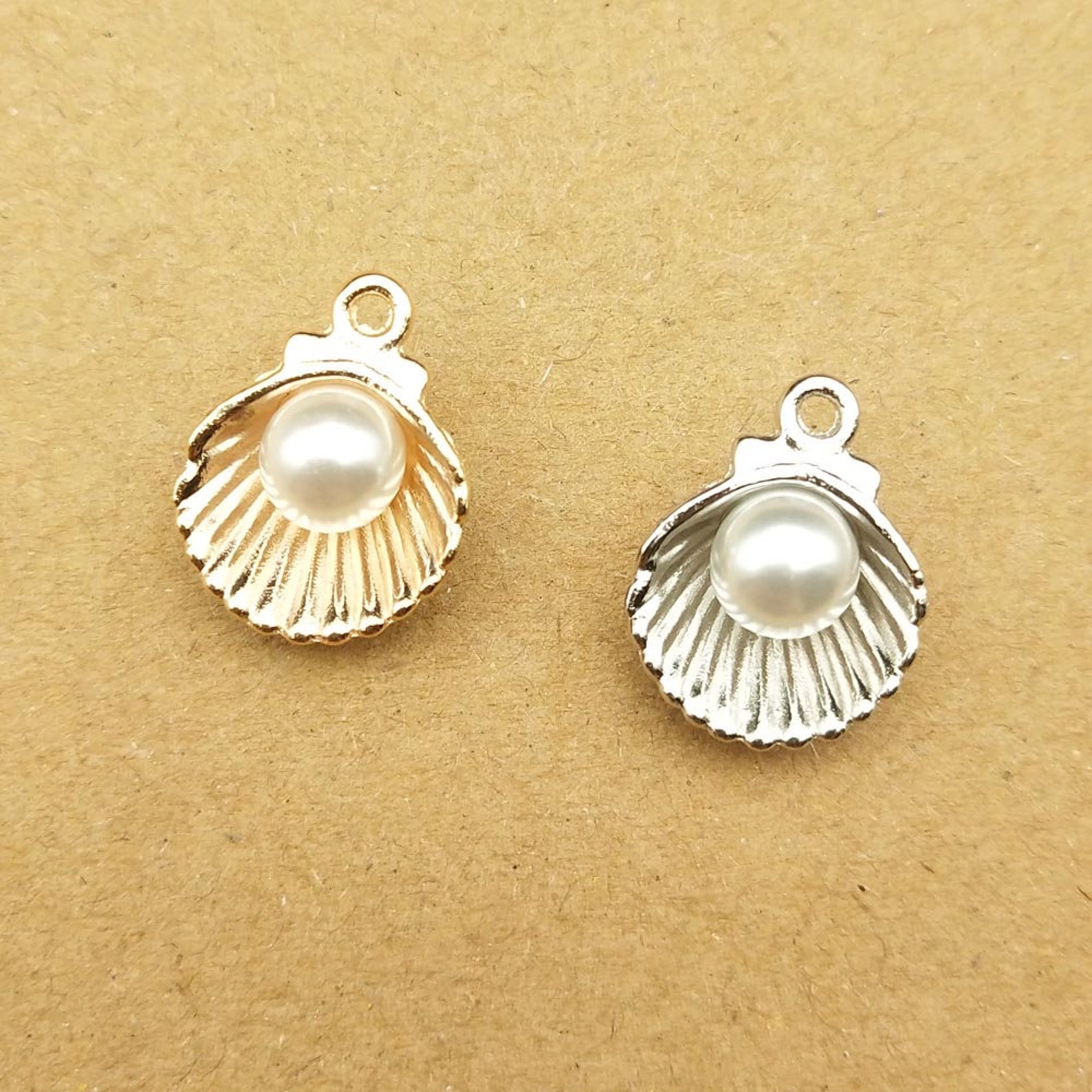 Shell Pearl Charm 10PCS 913MM Pearl Conch Charm Bracelet | Etsy