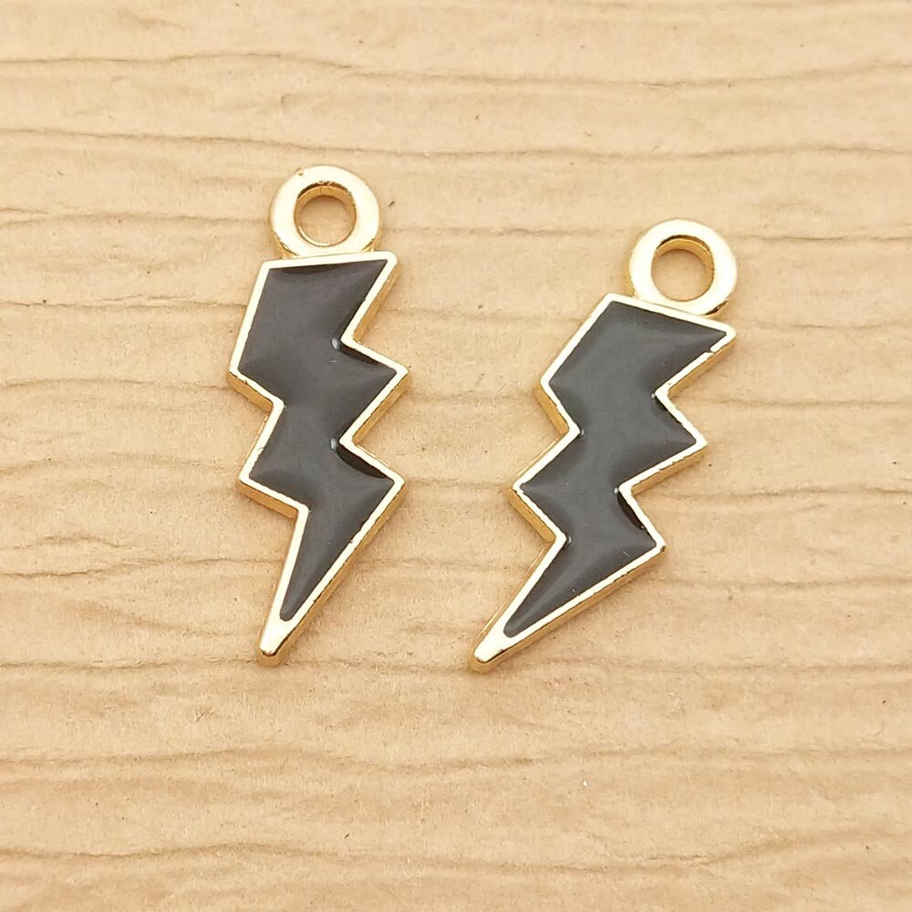 10PCS 821MM Lightning Charm Enamel Charm Flash Charm - Etsy