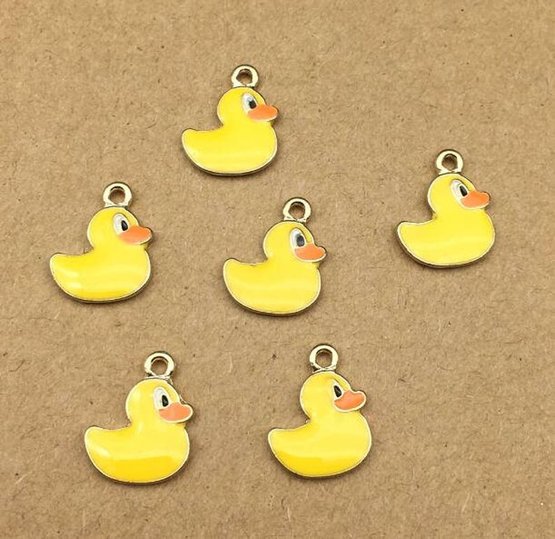 10PCS 1416MM Duck Charms Enamel Charm Animal Charm Gold - Etsy
