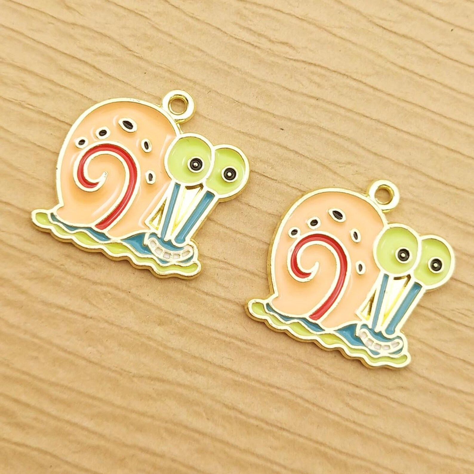 10PCS 1820MM Enamel Charm Cartoon Charm Snail Charm - Etsy