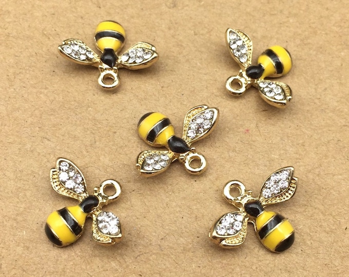 10PCS 1215MM Bee Charms Honeybee Charm Insect Charm - Etsy