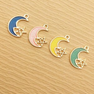 10PCS 1620MM Moon Star Charm Enamel Charm Necklace Charm - Etsy Canada
