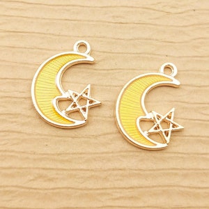 10PCS 1620MM Moon Star Charm Enamel Charm Necklace Charm - Etsy Canada