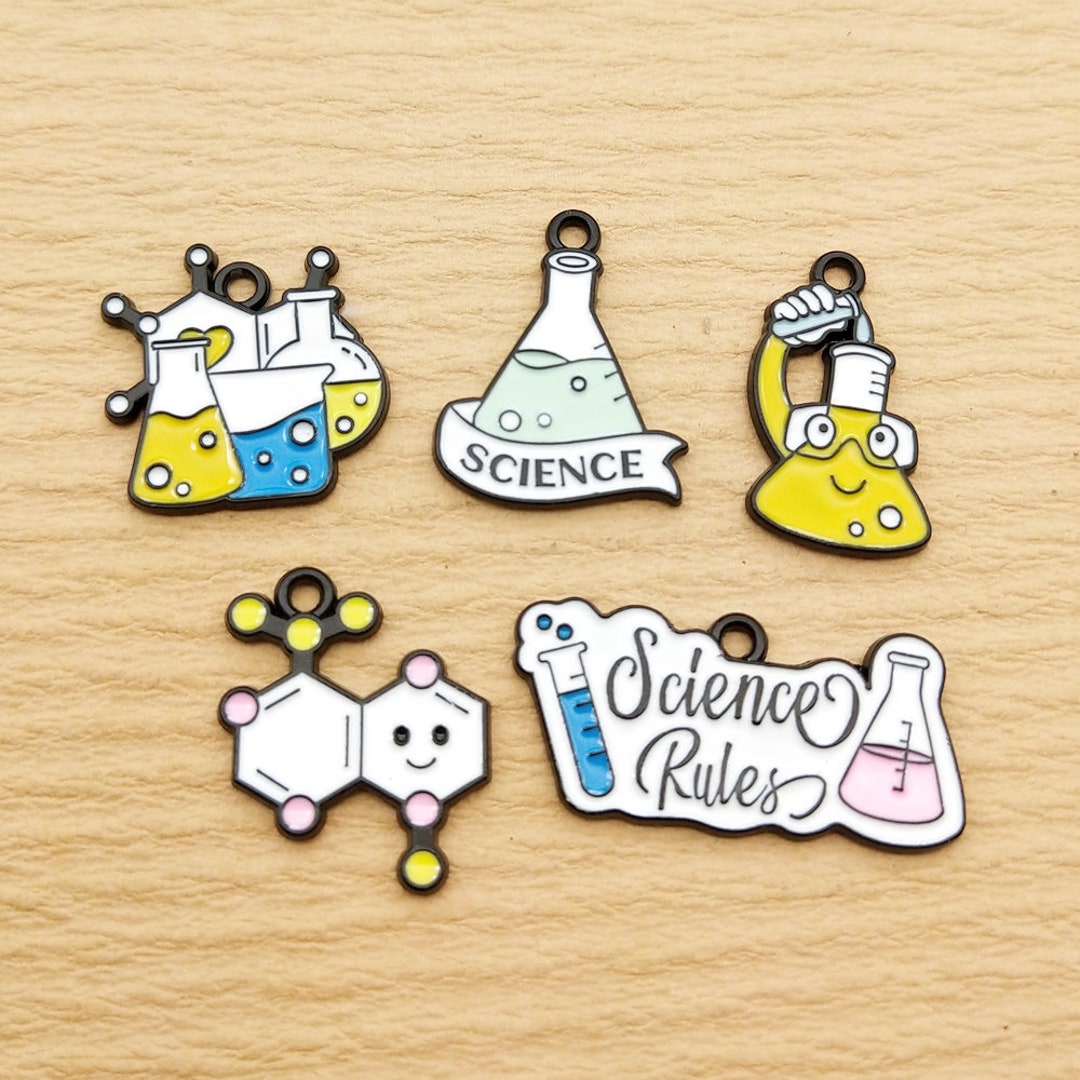 10PCS, Chemistry Science Charm Bracelet Charm Necklace Pendant Jewelry ...