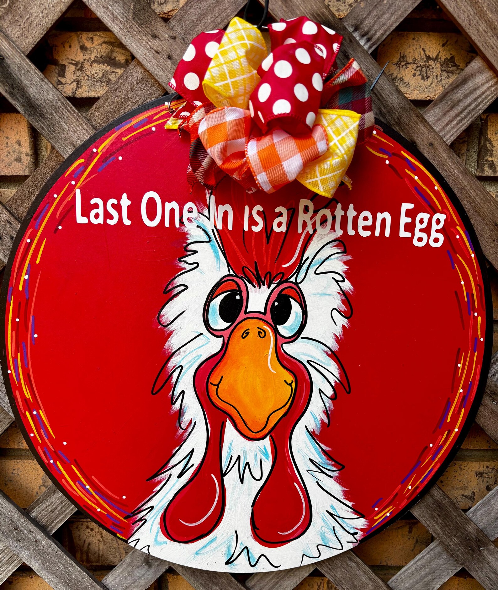 Chicken Doorhanger/ Chicken Sign/ Chicken Coup Hanger - Etsy