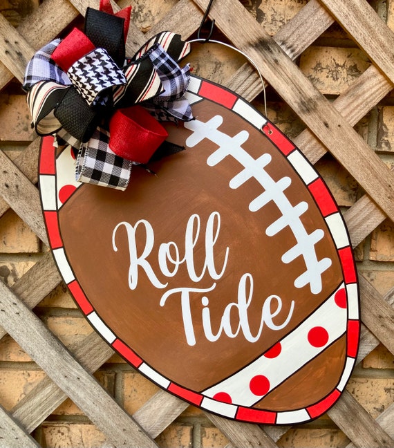 Football Doorhanger Alabama Football College Football - Etsy