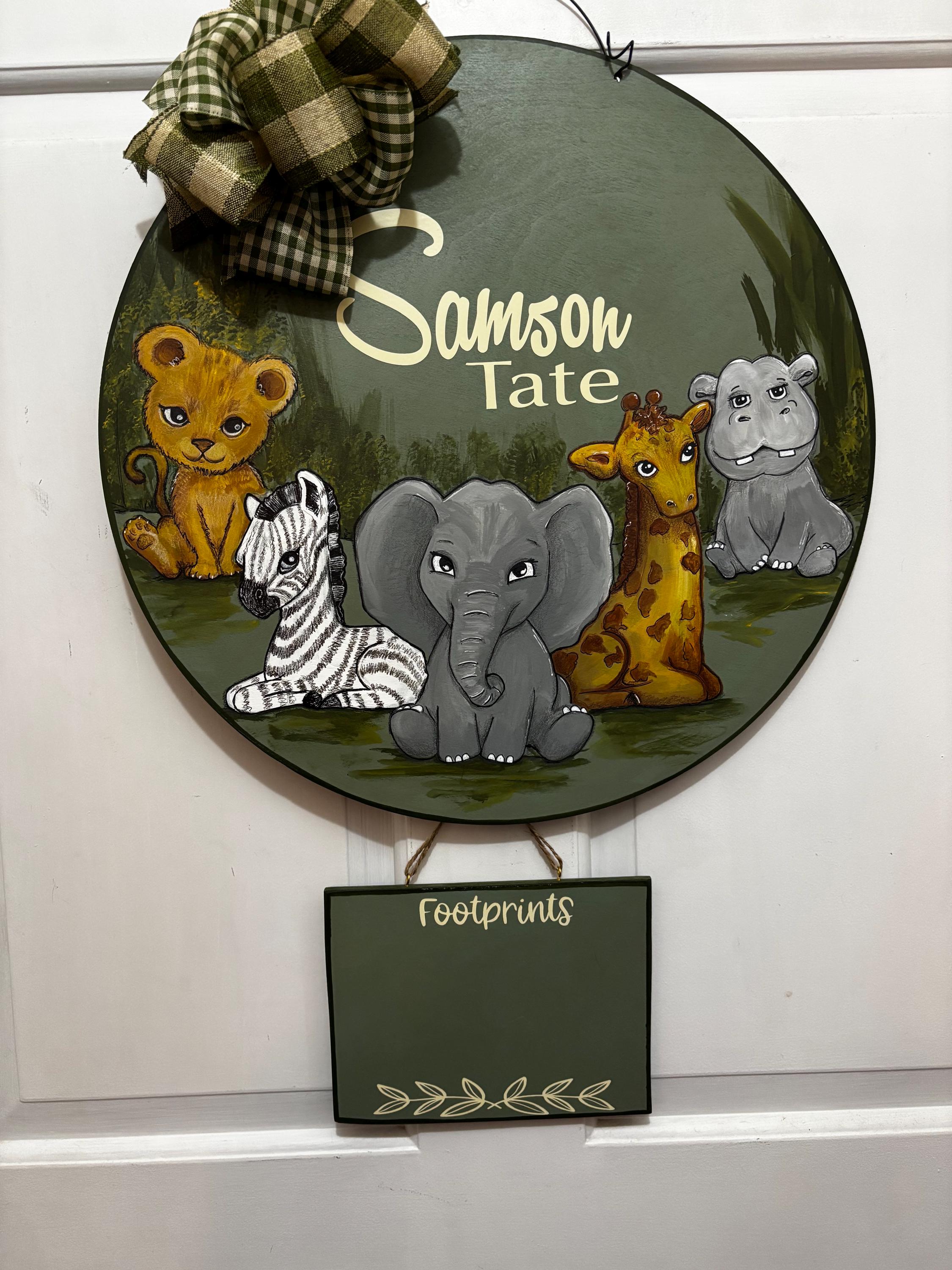 Baby Door Hanger, Jungle Animals Nursery Decor, Safari Themed Hanger - Etsy