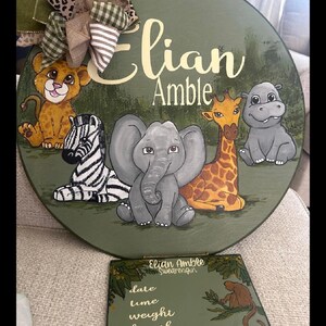 Baby Door Hanger, Jungle Animals Nursery Decor, Safari Themed Hanger - Etsy