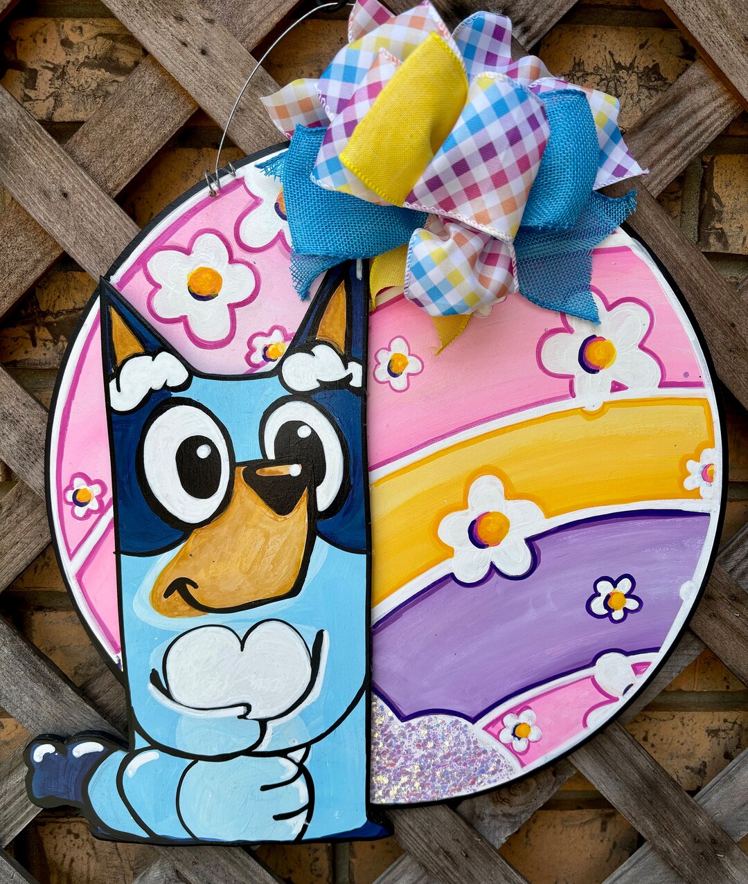 Cartoon Blue Dog Wall Art, Blue Dog Hanger, Kids Room Wall Decor - Etsy