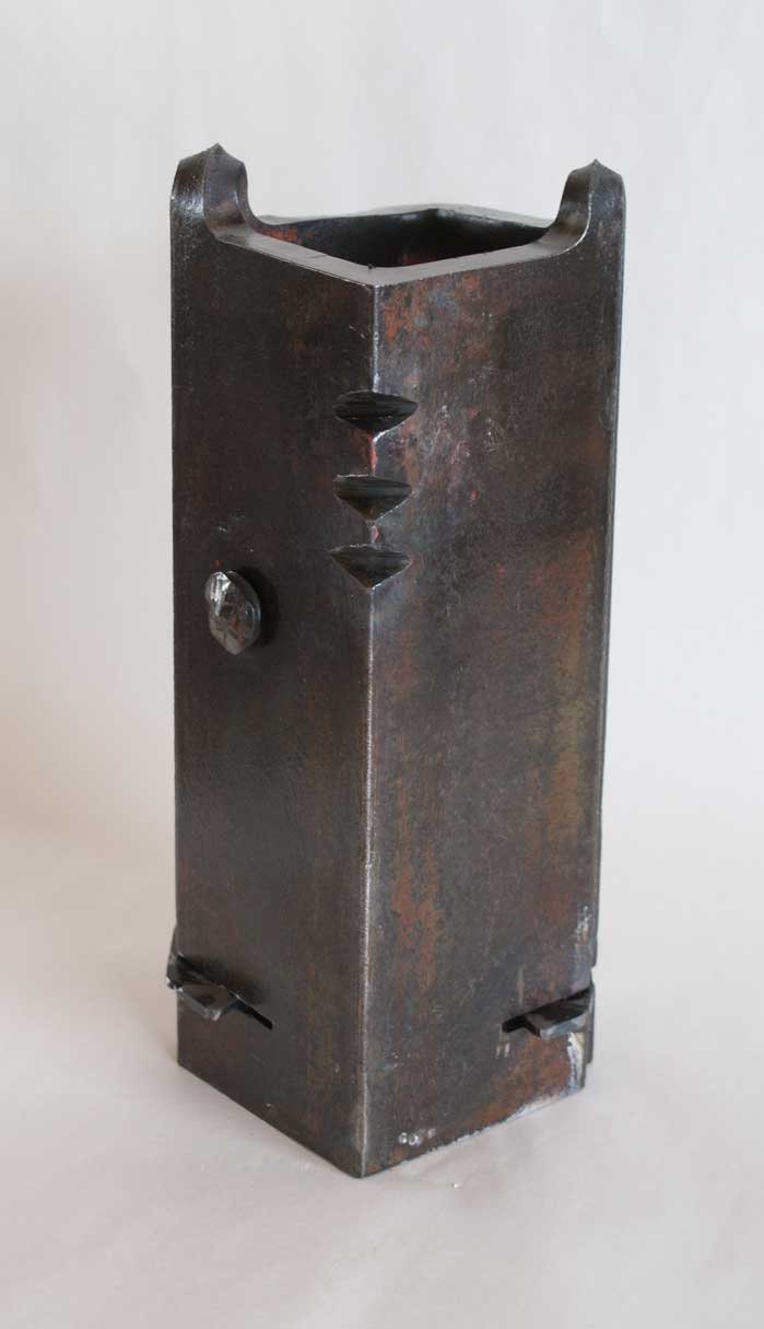 Hand Forged Unique Large Metal Vase With Flower, Sculpture, Metal Home ...