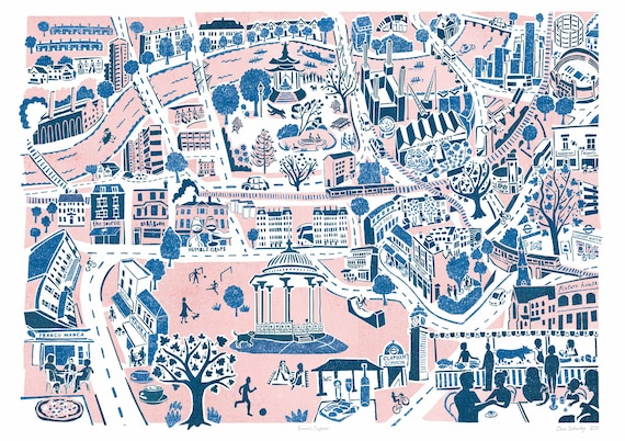 Clapham Map Illustration | Etsy