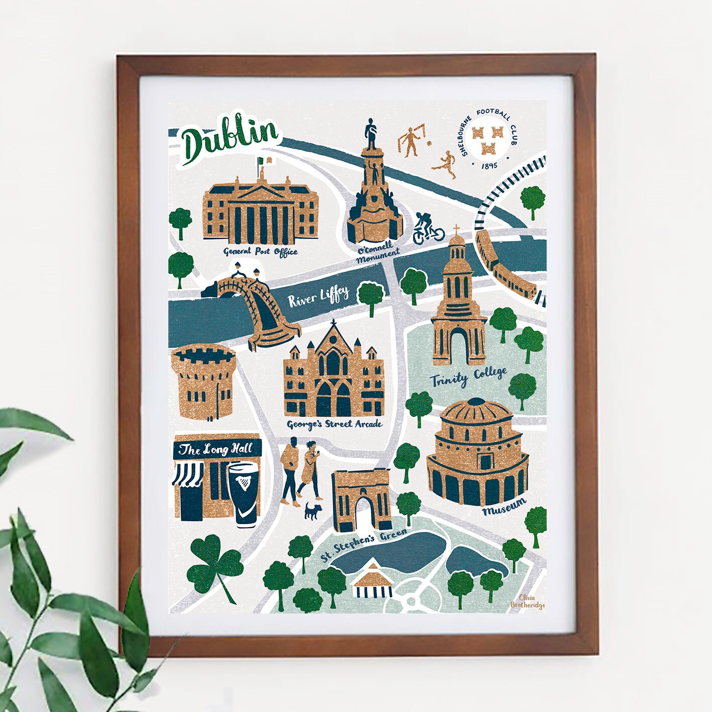 Dublin City Map Illustration - Etsy