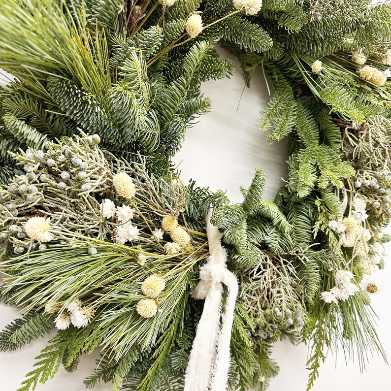 Vancortlandt Farms Handmade Fresh Greenery Noble Fir Greens Holiday ...