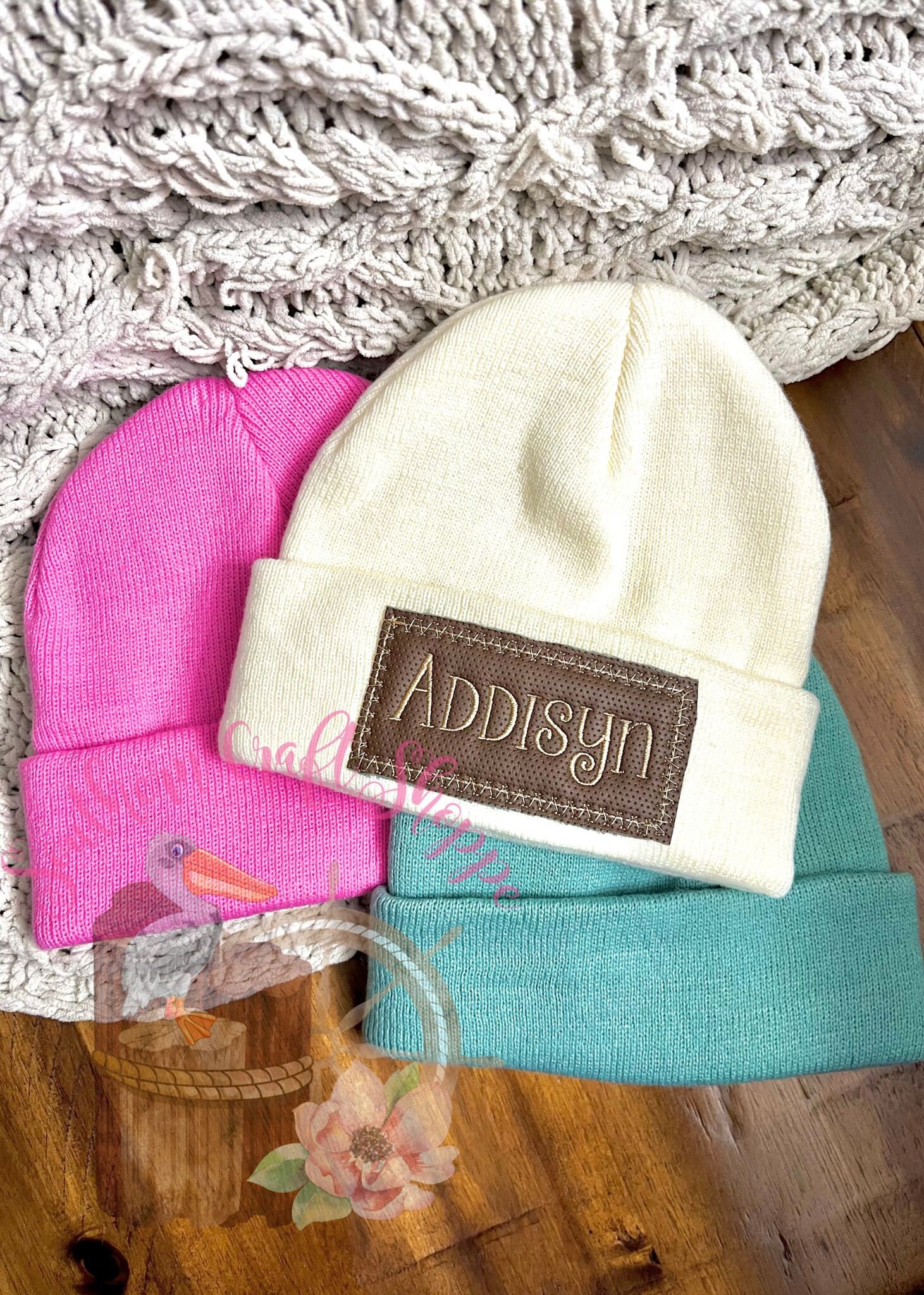 Personalized Beanies, Winter Youth/toddler Hats, Winter Gear, Warm ...