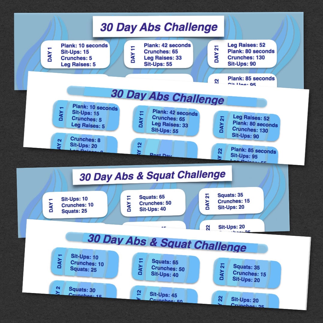 30 Day Sit Up Challenge Chart