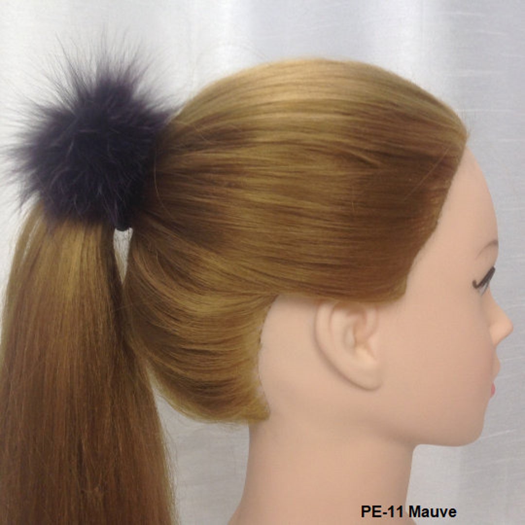 Set de 3 pompones elásticos para el cabello a tu elecciónCola de caballo, borla elástica para el ...