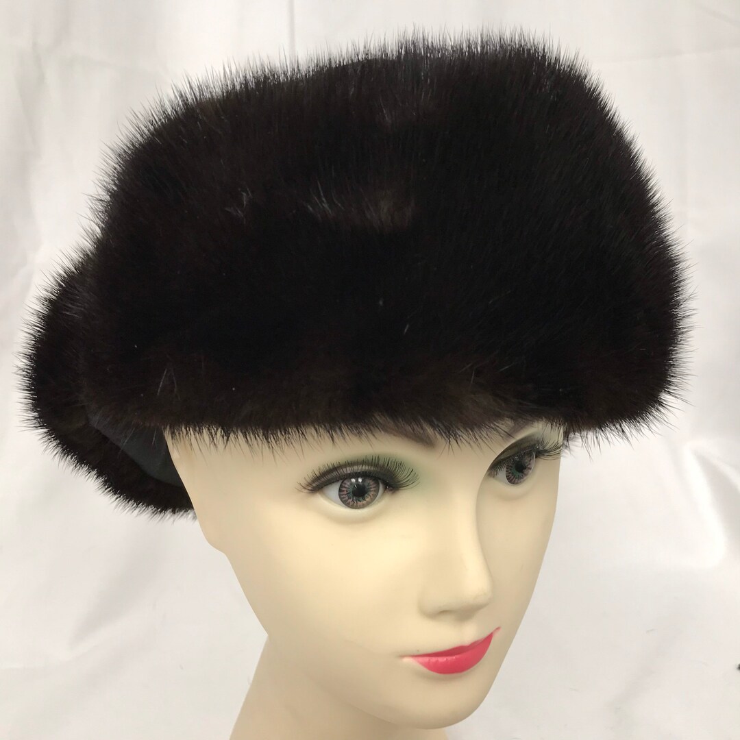 Vintage Unisex Chapkas Hat in Black Mink - Etsy