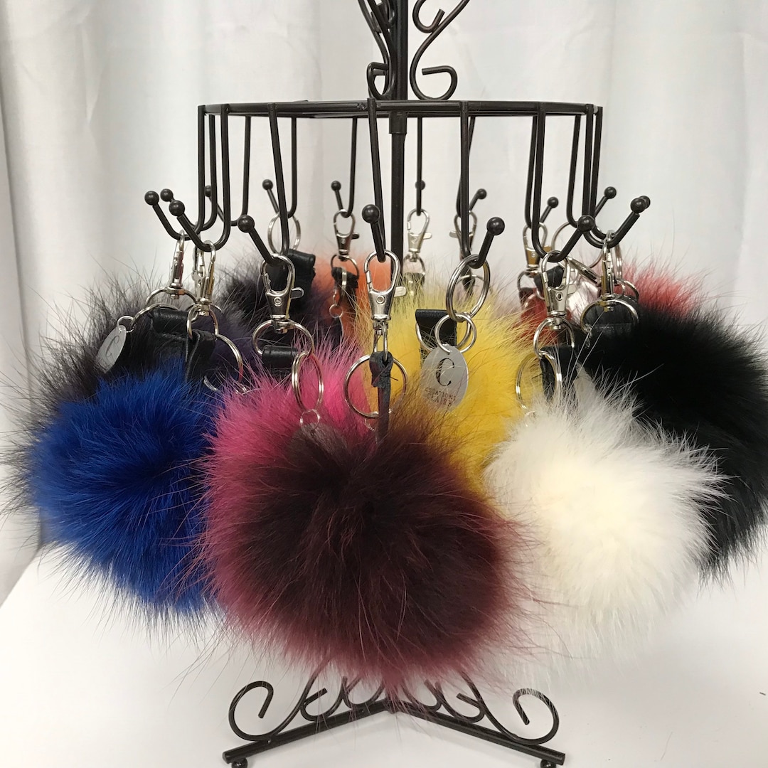 Real Fur Key Ring real Fur Wrist Straps - Etsy