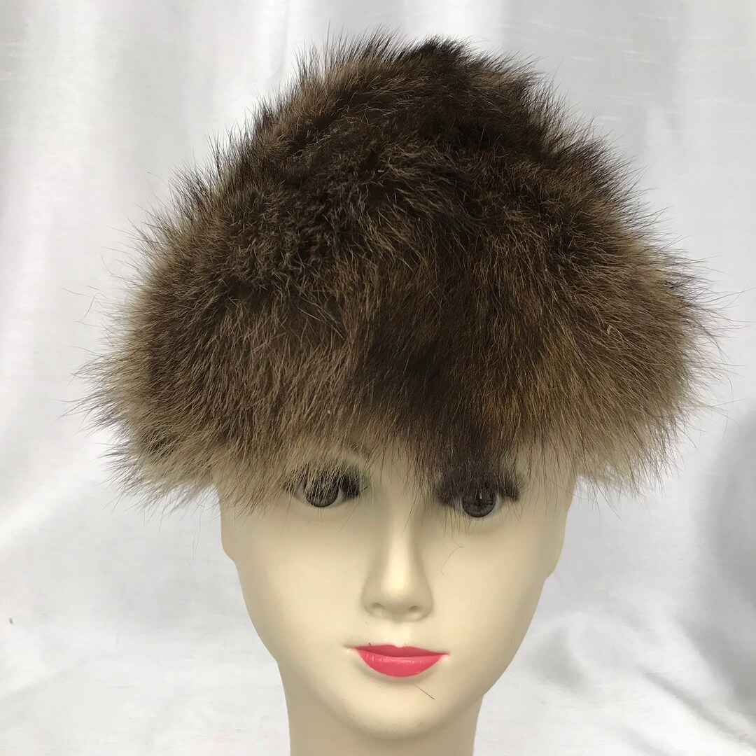 Sombrero vintage para hombre en mapache, sombrero de piel para hombre ...