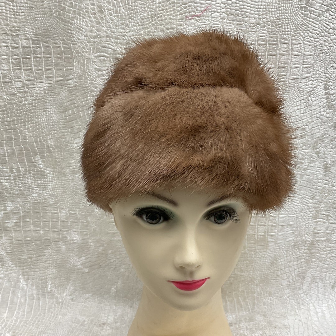 Mink Fur Hat#caramel Colored Mink Women's Hat - Etsy