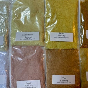 Flocking 1/2 Oz Pkg - 50 Colors Available!!! You Choose the Color You ...