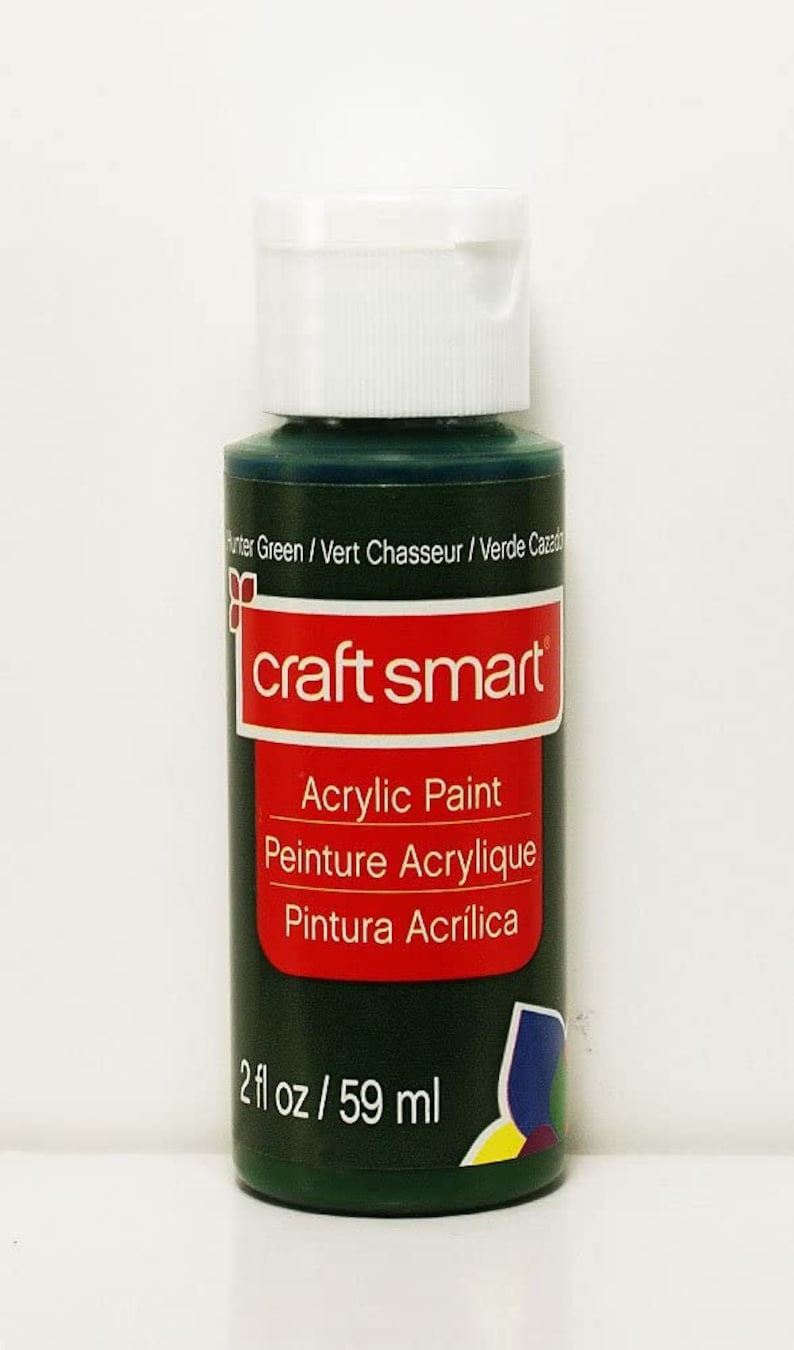 Craft Smart Acrylic Paint Hunter Green 2 Fl.oz. Bottle | Etsy