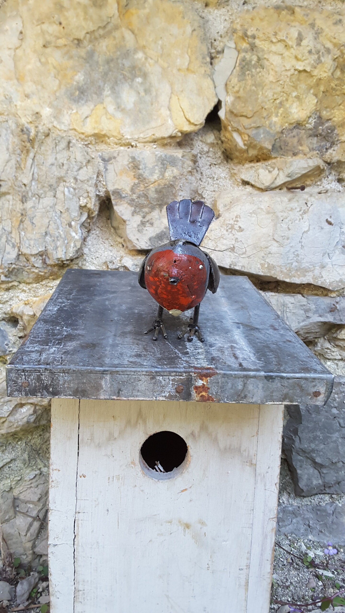 Recycled Metal Red Robin Garden Birds Nature Garden - Etsy