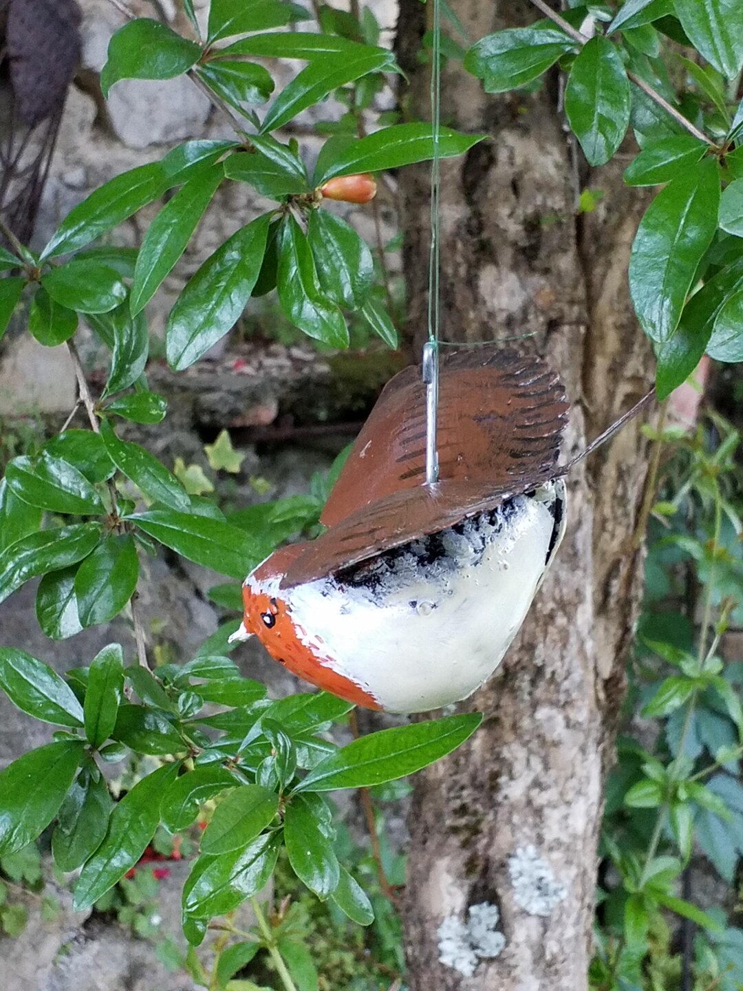 Metal Hanging Flying Red Robin, Garden Decoration - Etsy
