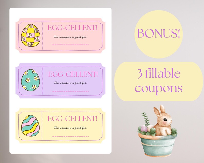 Easter Coupon Book • Printable Easter Coupon Book for Kids, Tweens, and ...