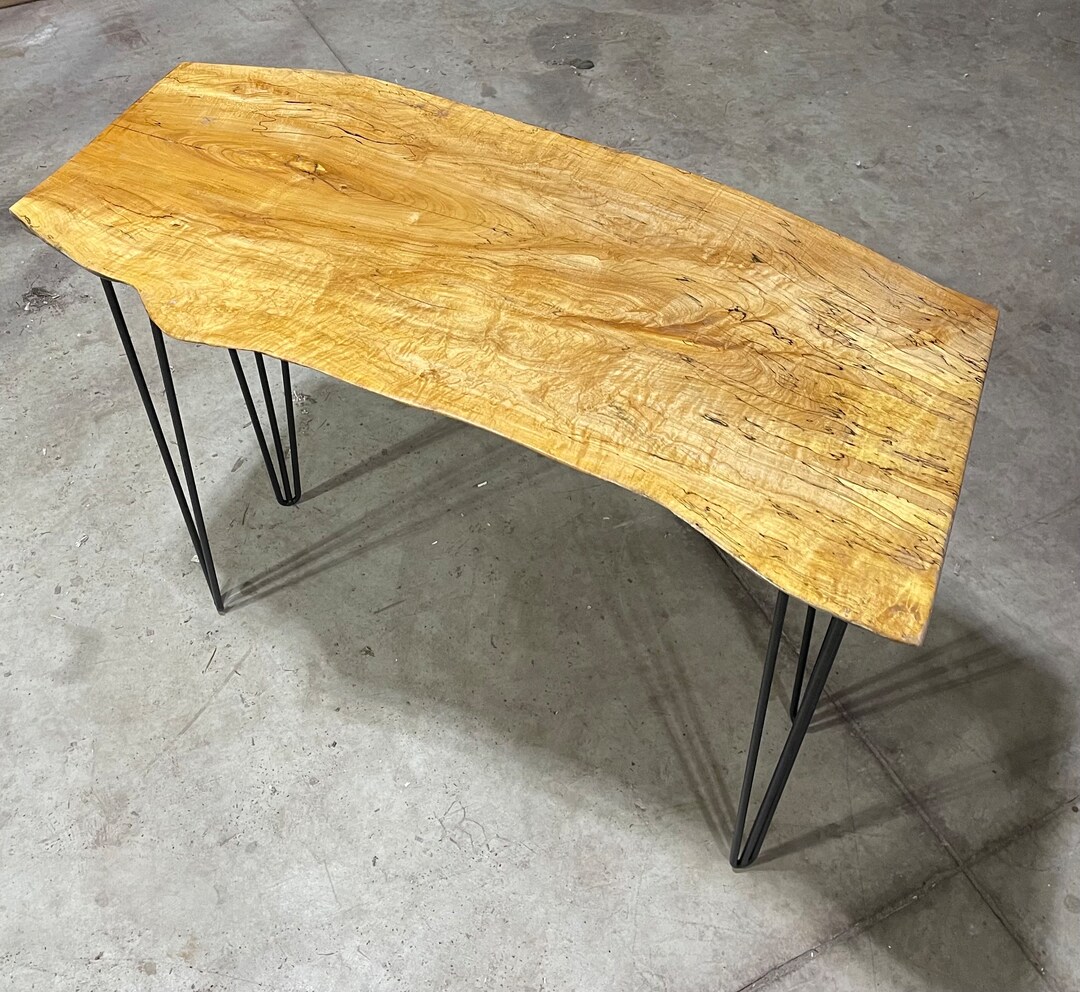 Spalted Maple Live Edge Console Table - Etsy