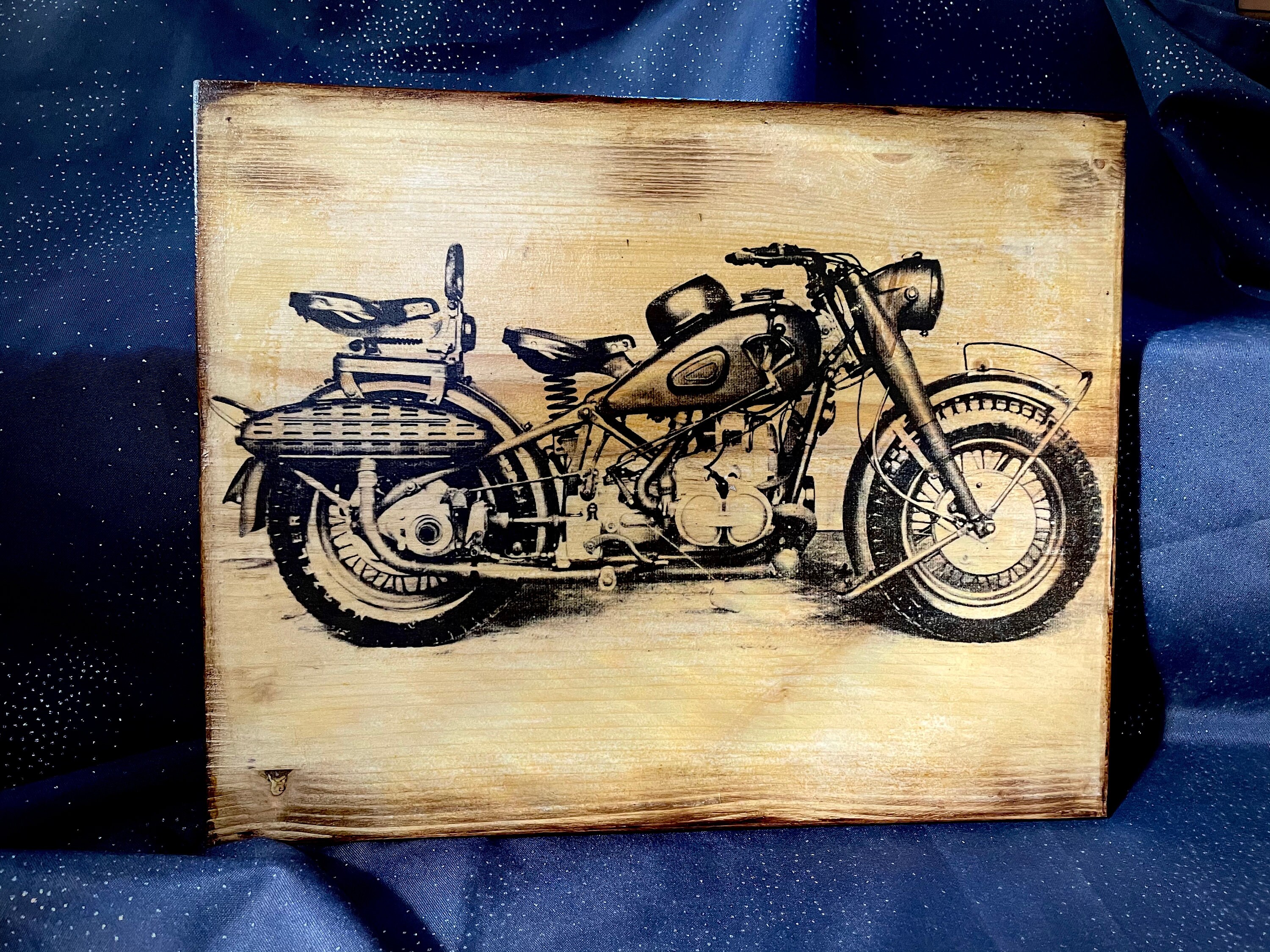 Vintage BMW R75 Motorcycle Home Decor Wall Decor Wooden Picture Art - Etsy