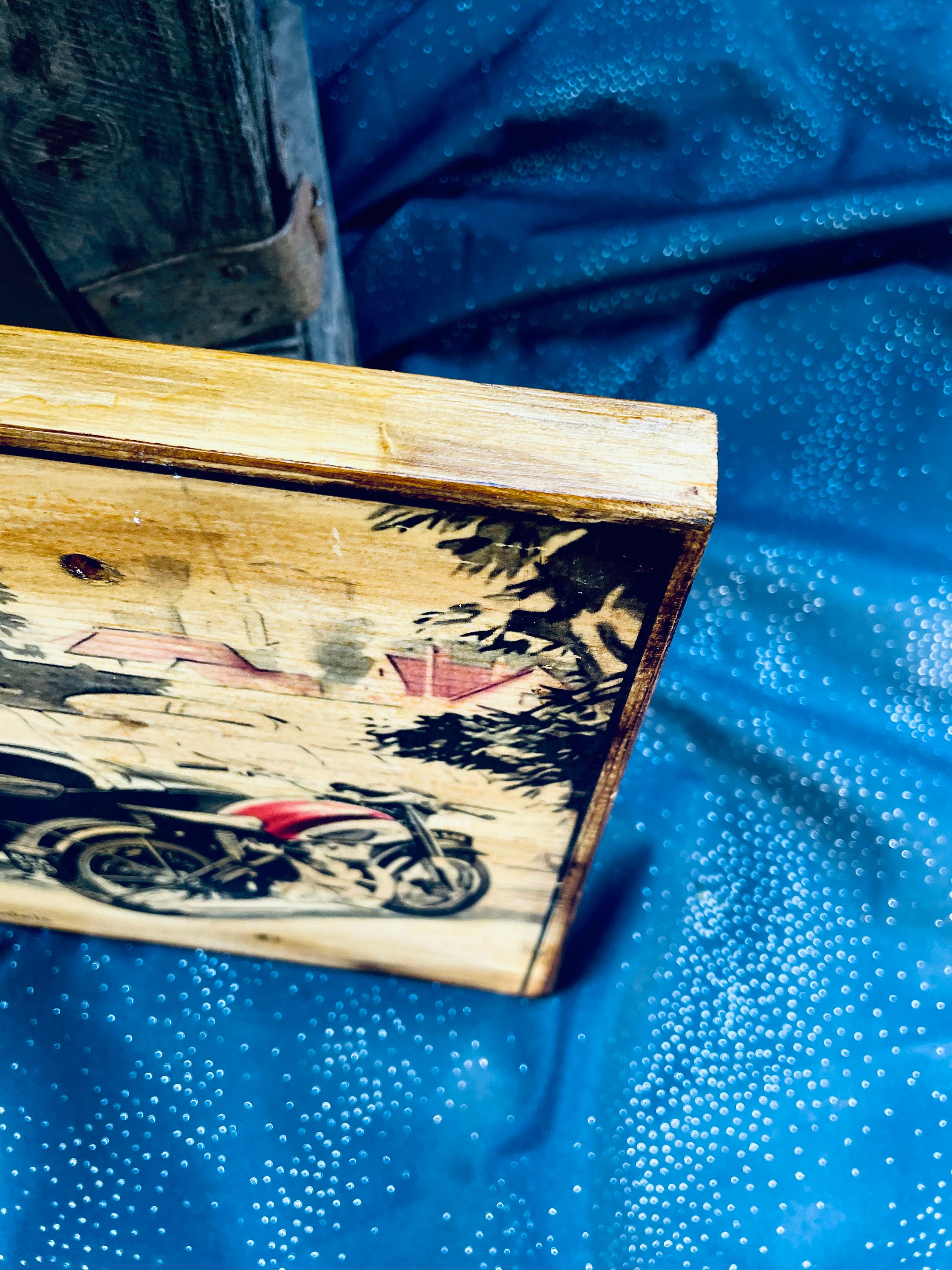 Vintage BSA Motorcycle Wooden Picture - Etsy