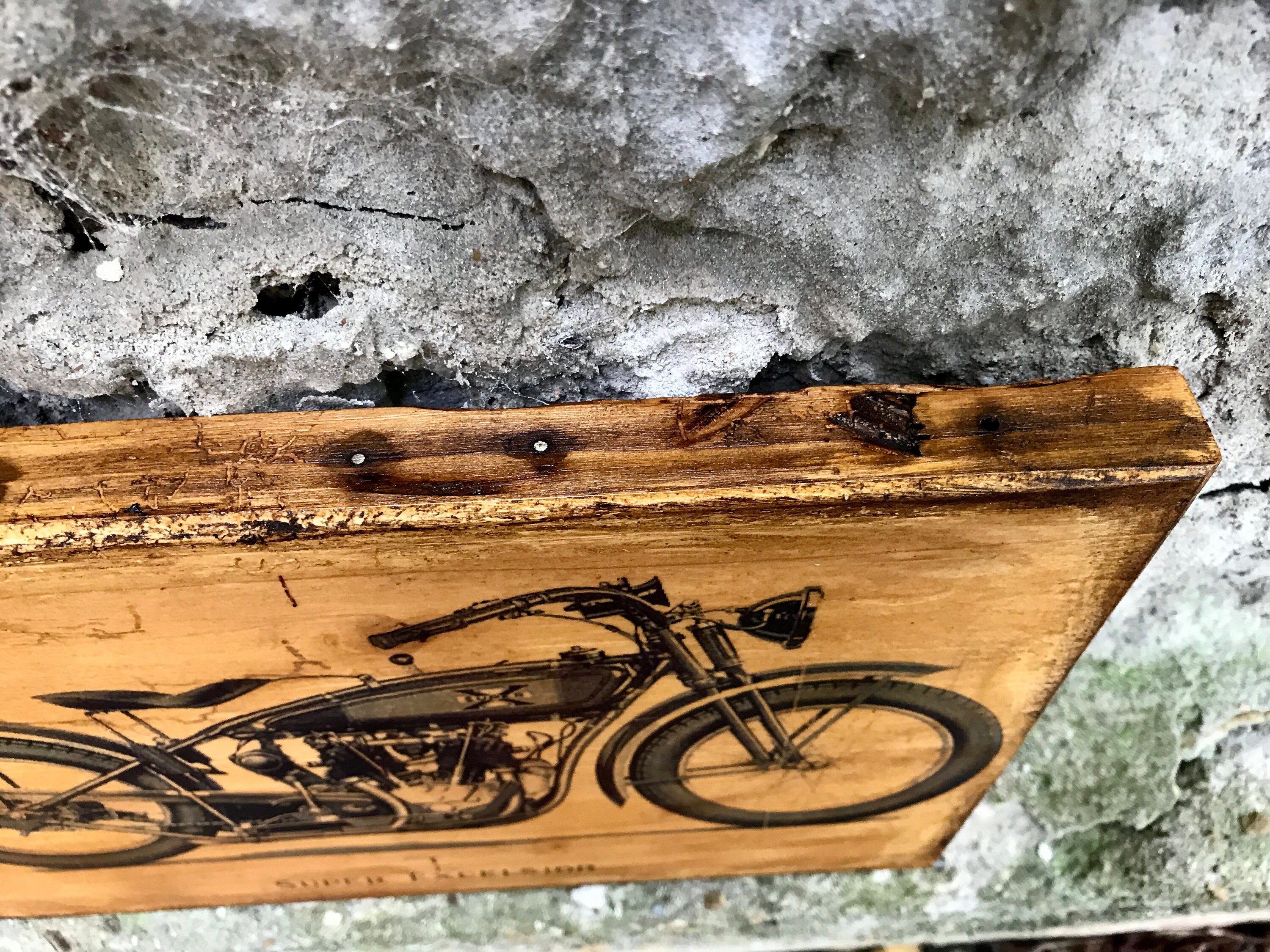 Vintage Excelsior Super X Motorcycle Home Decor Wall Decor Wooden ...