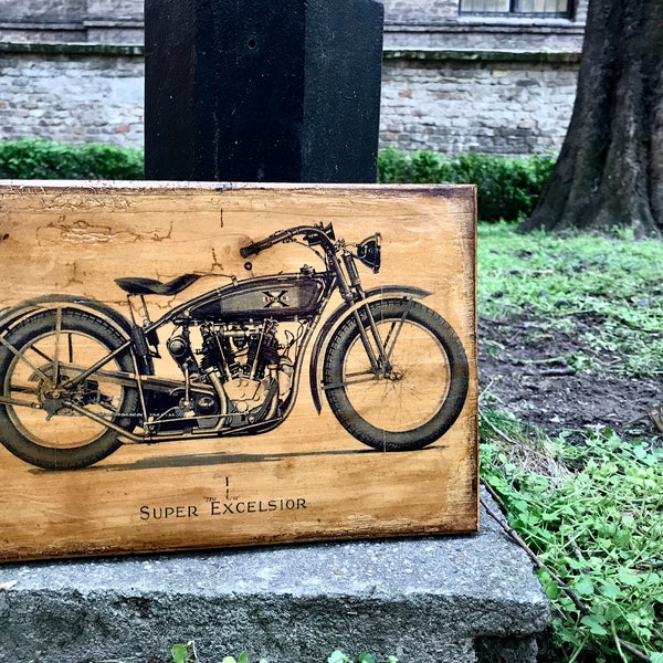 Vintage BSA Motorcycle Wooden Picture - Etsy