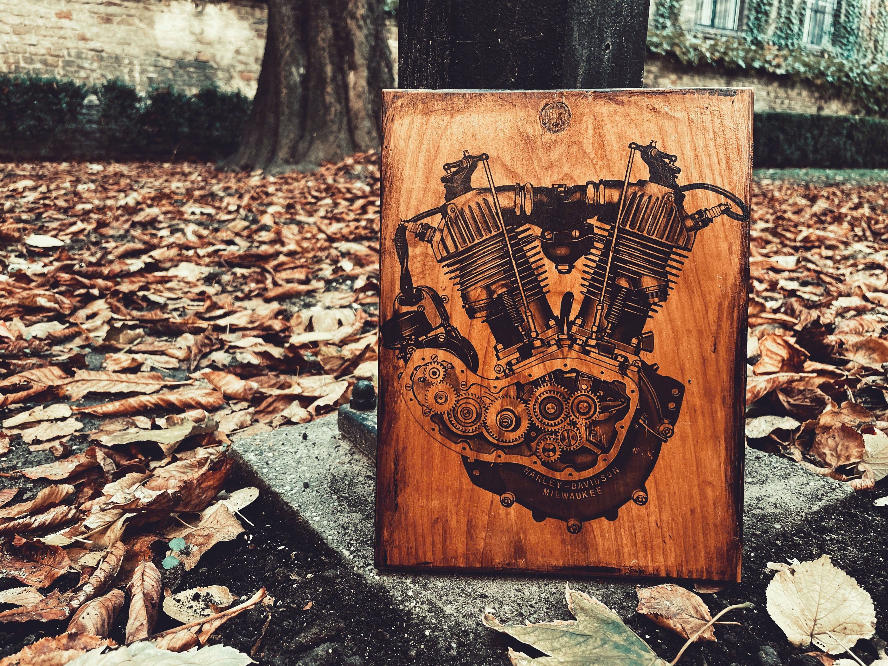 Vintage Harley Davidson J JD Motorcycle Engine Home Decor Wall Decor ...