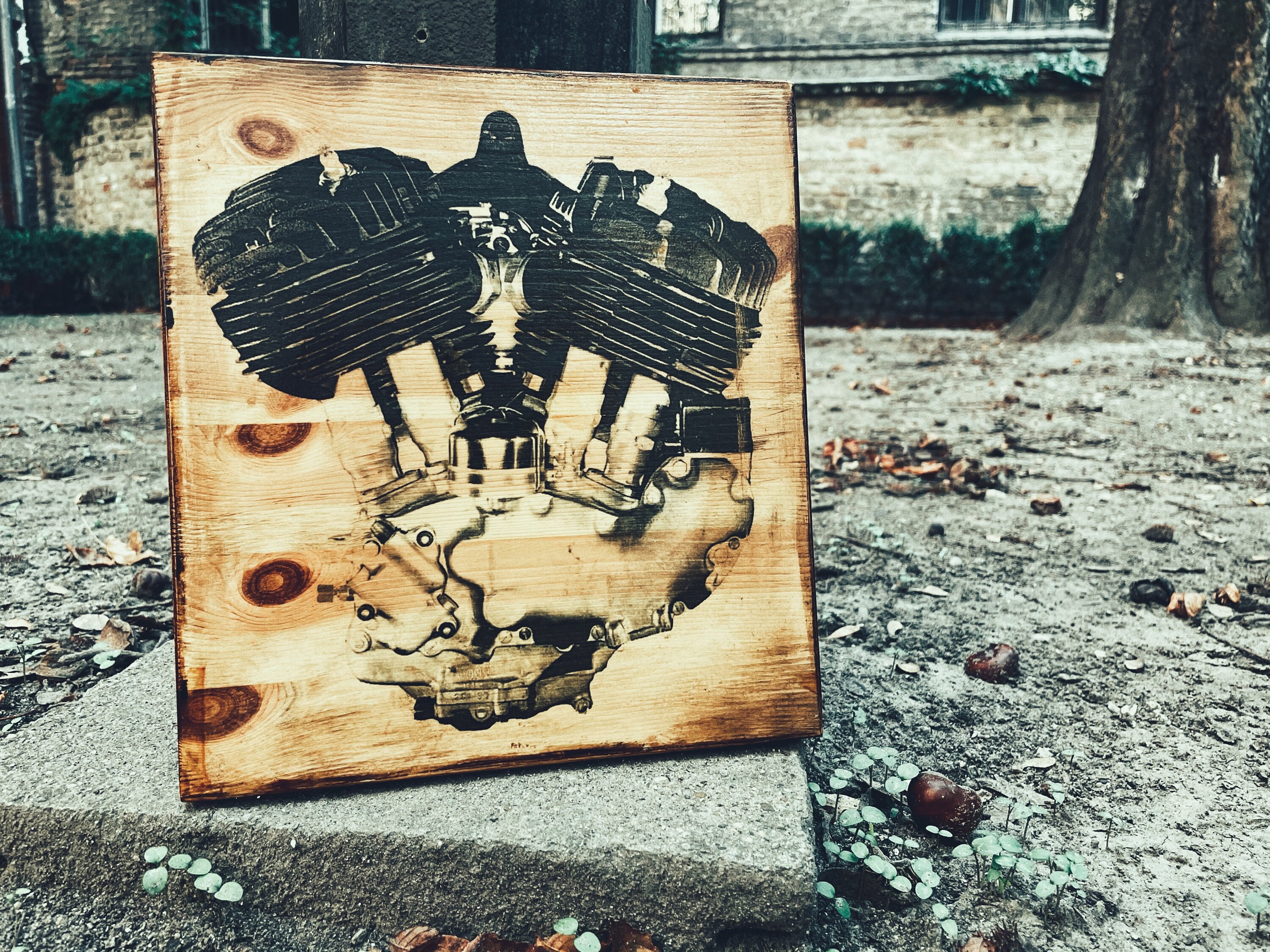 Harley-davidson Flathead Motorcycle Engine Home Decor Wall Decor Wooden ...