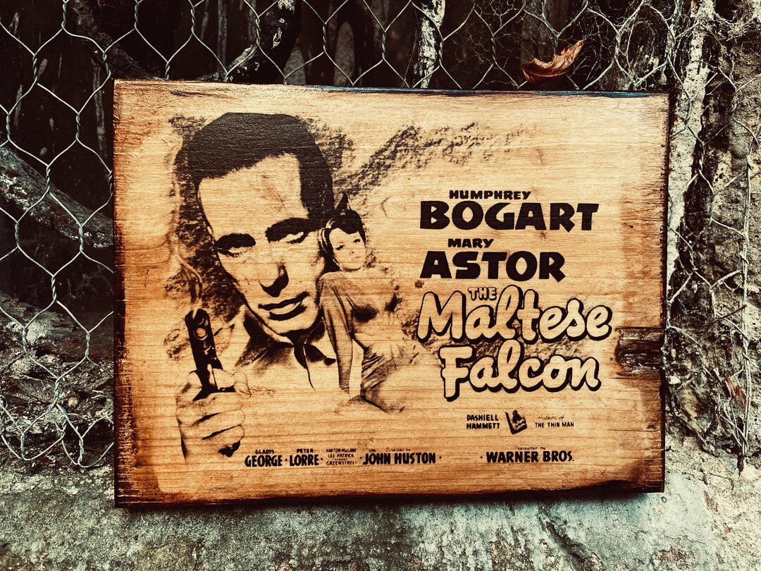 Maltese Falcon Humphrey Bogart Wooden Picture - Etsy