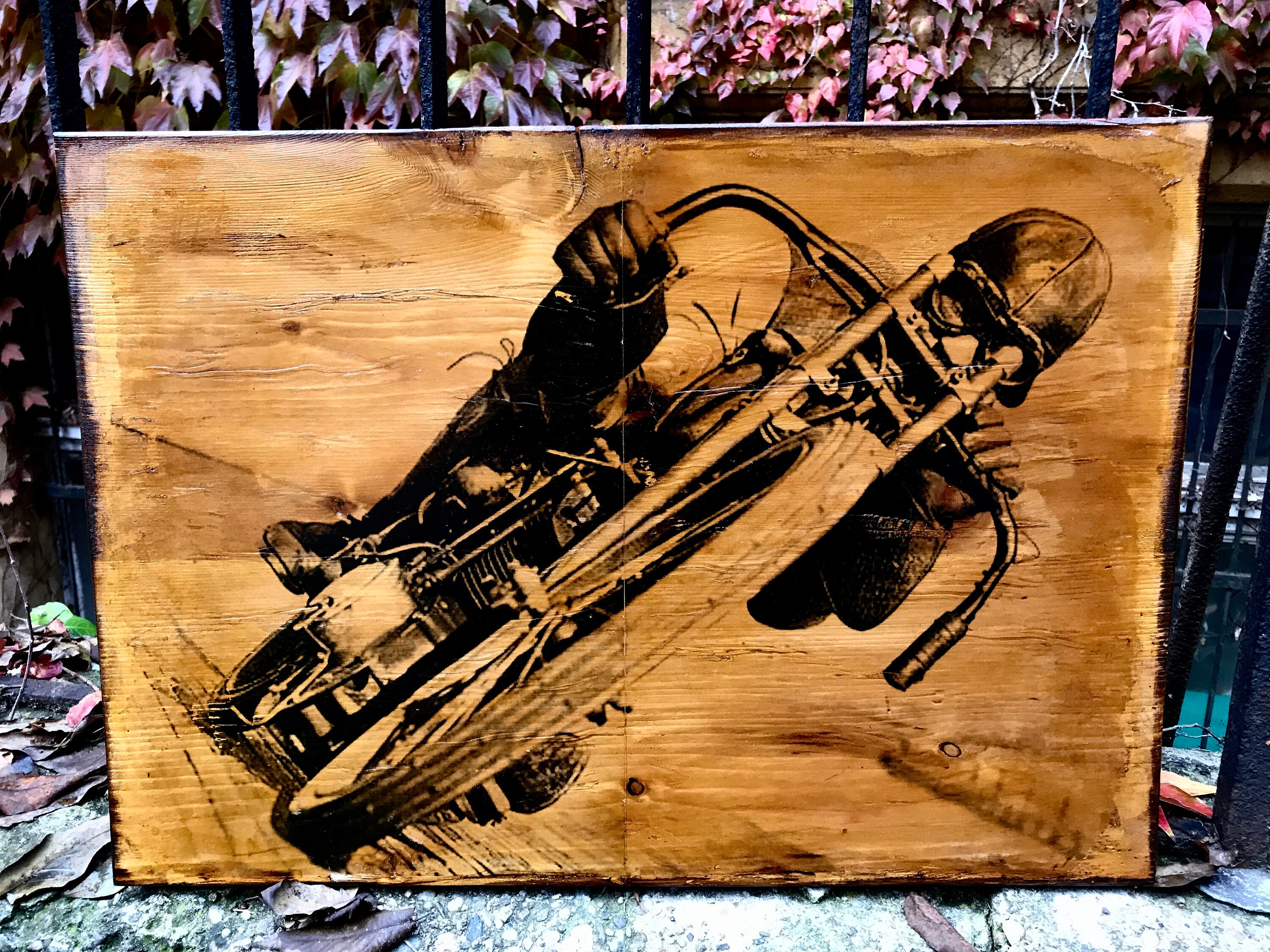 Large Size Vintage Board Track Racer Motorcycle Art Wooden | Etsy