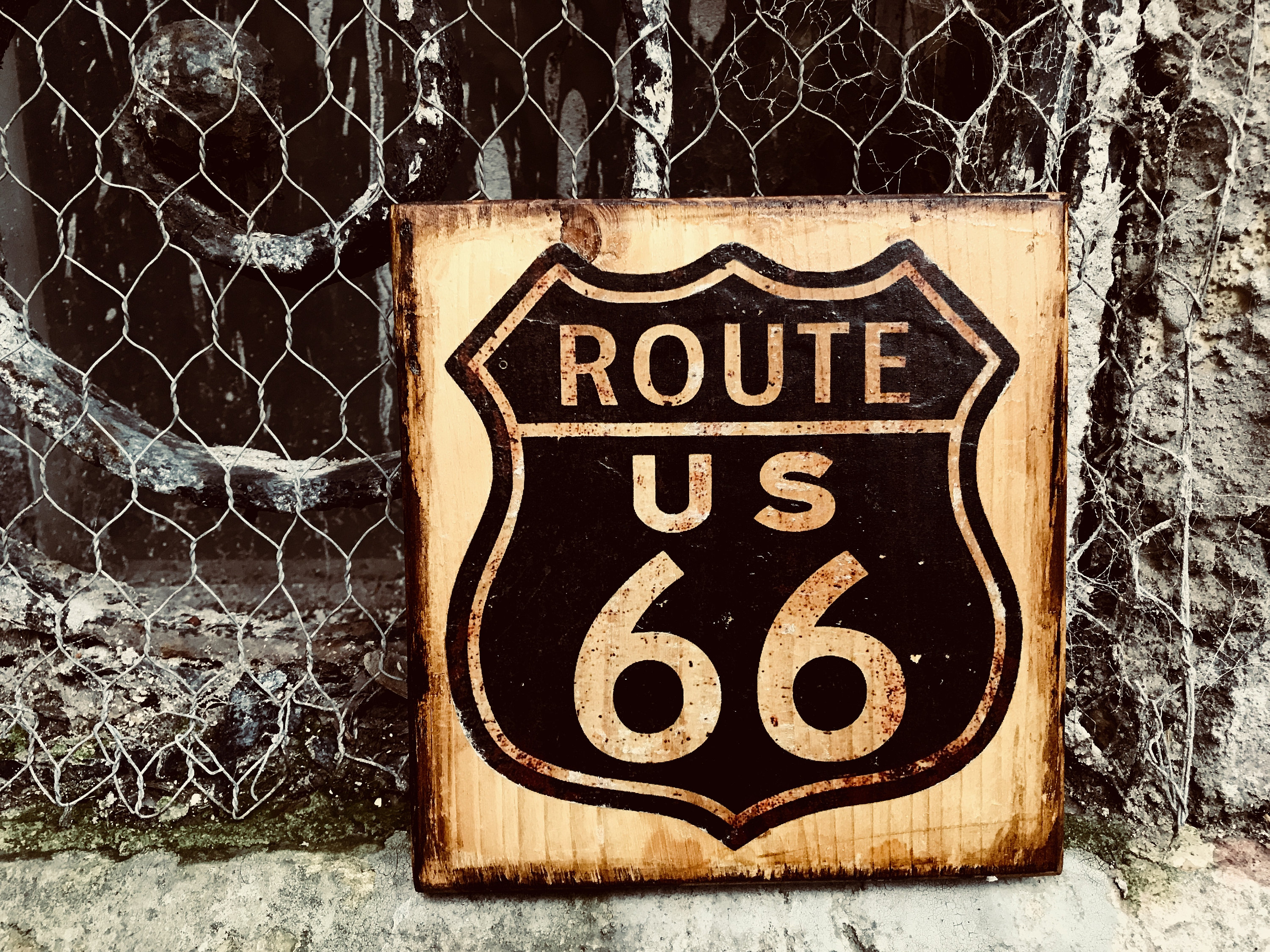 Route 66 Vintage Wooden Picture Wall Decor | Etsy