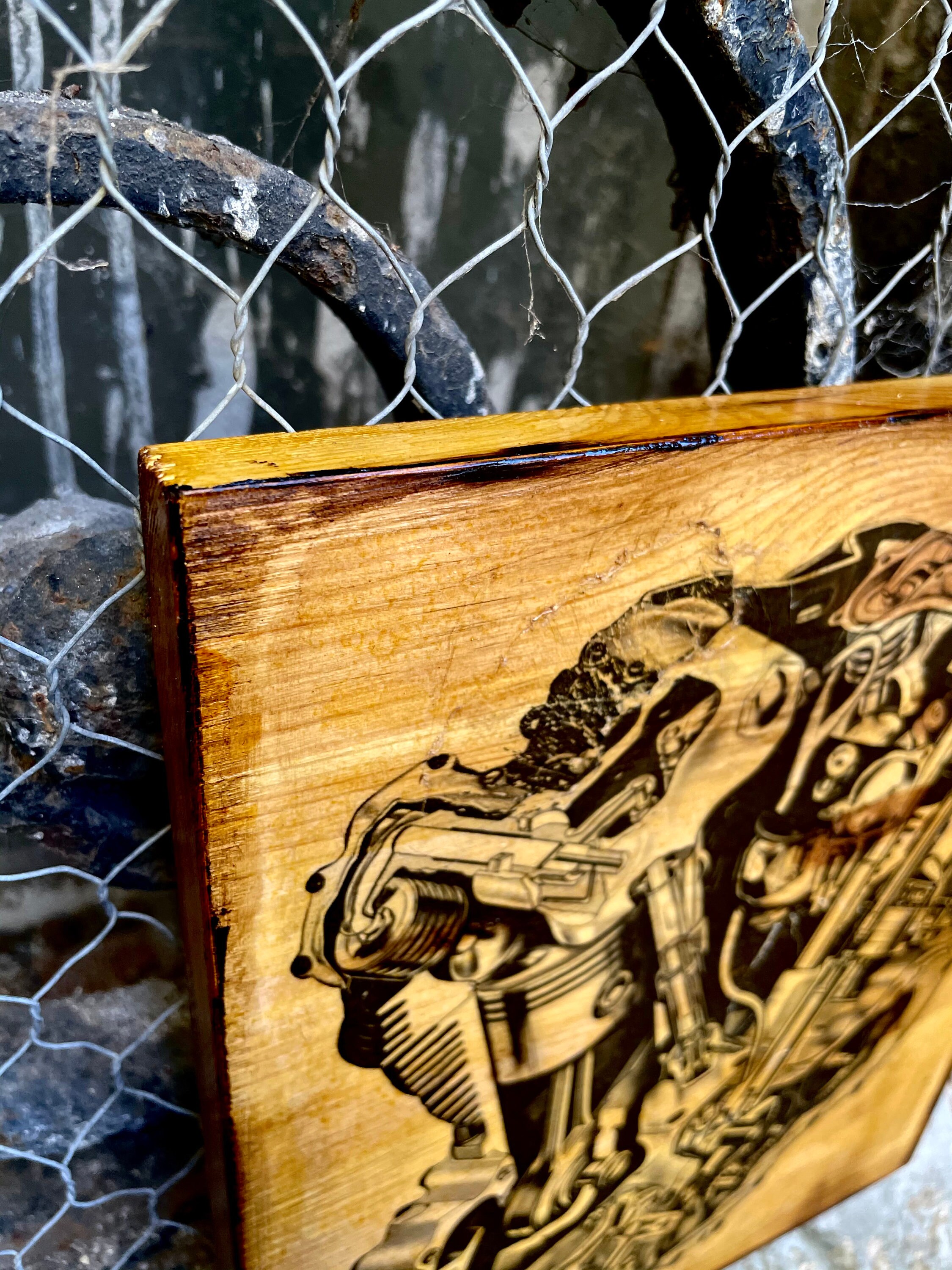 Harley-davidson Knucklehead Motorcycle Engine Home Decor Wall Decor ...