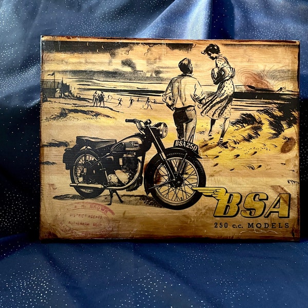 Bsa Motorcycle Sign - Etsy
