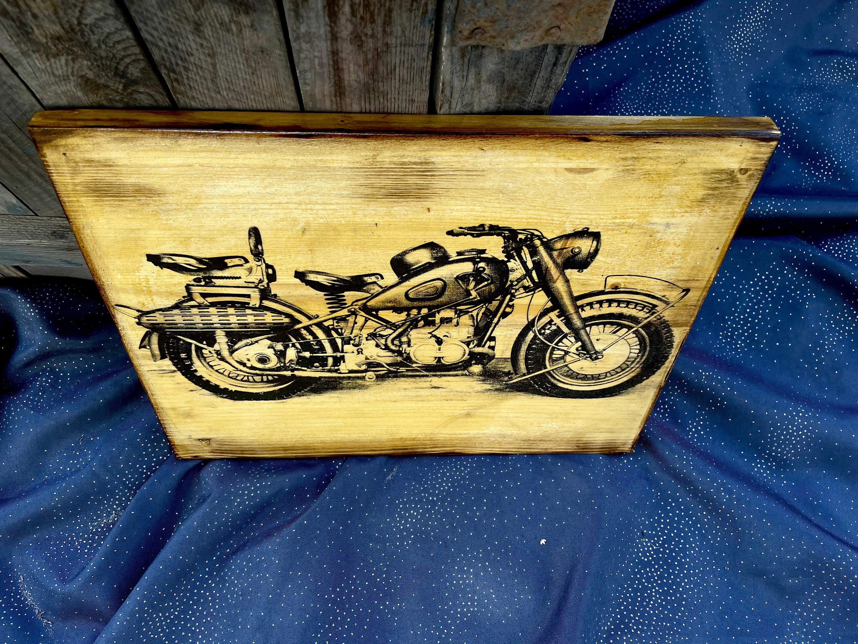 Vintage BMW R75 Motorcycle Home Decor Wall Decor Wooden Picture Art - Etsy