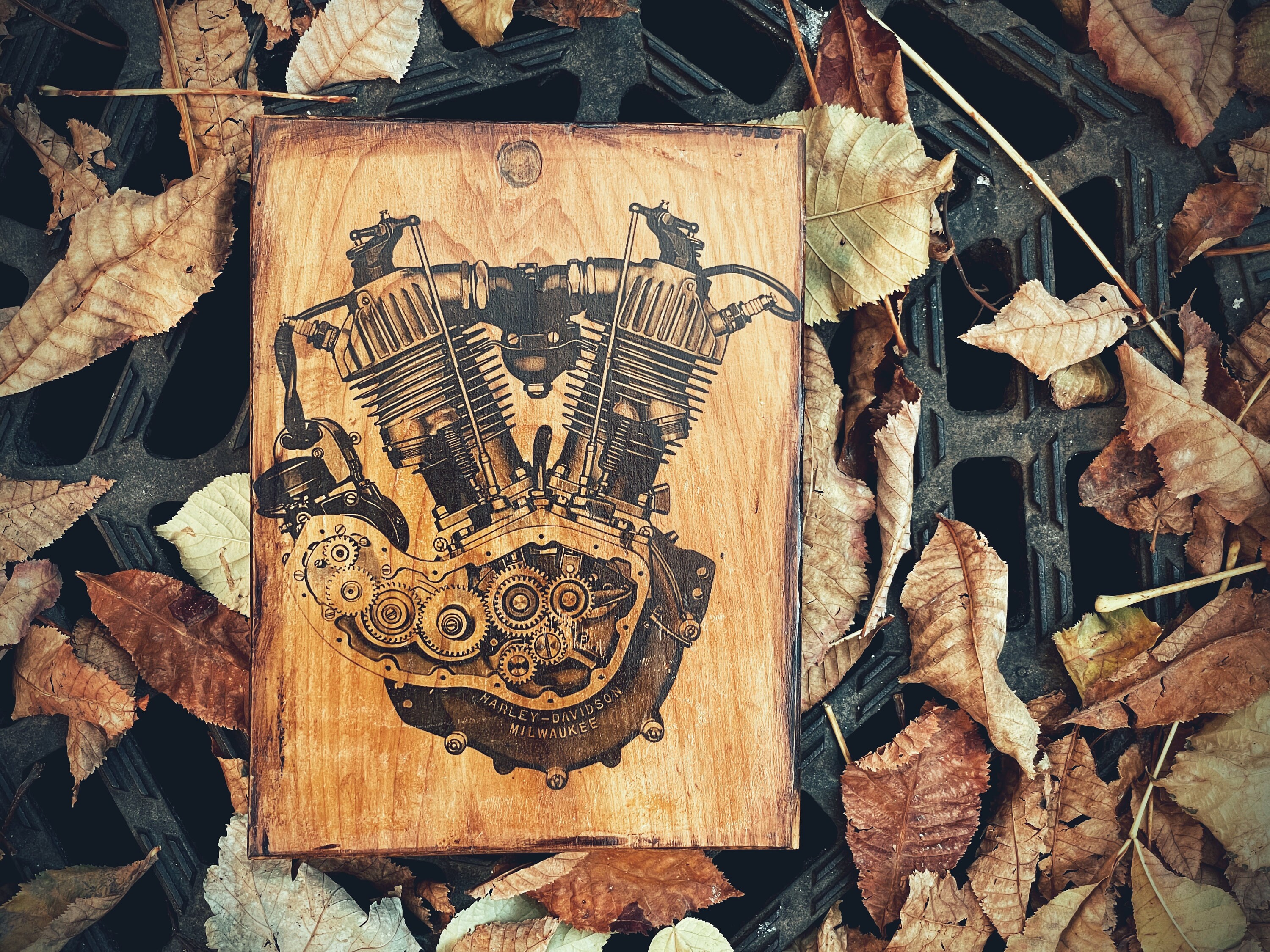 Vintage Harley Davidson J JD Motorcycle Engine Home Decor Wall Decor ...