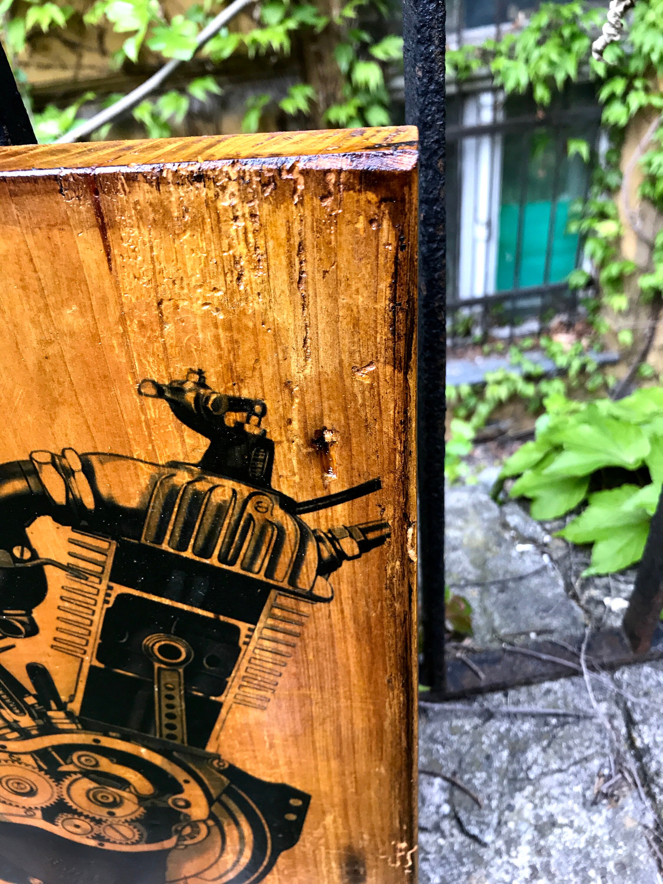 Vintage Harley Davidson Model J JD Engine Home Decor Wooden Picture ...