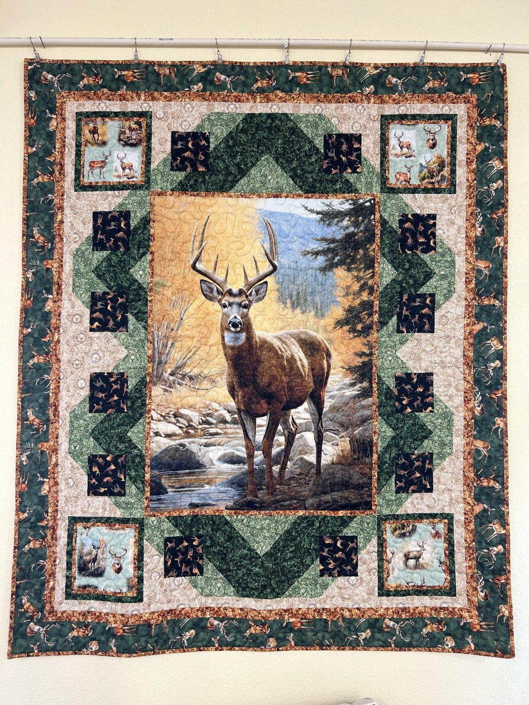 Forest Denizen Quilt Kit – Buck Wild Deer – 50" X 58" – Includes ...