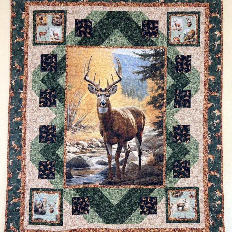 Deer Quilt - Etsy