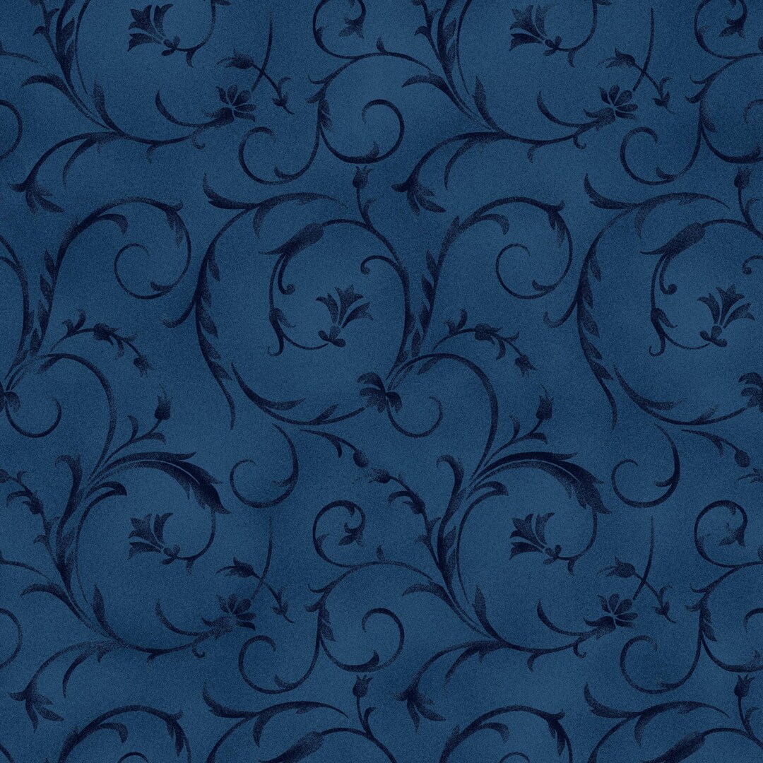 Midnight Blue Swirls 108in Wide Beautiful Backing Quilt Fabric High ...