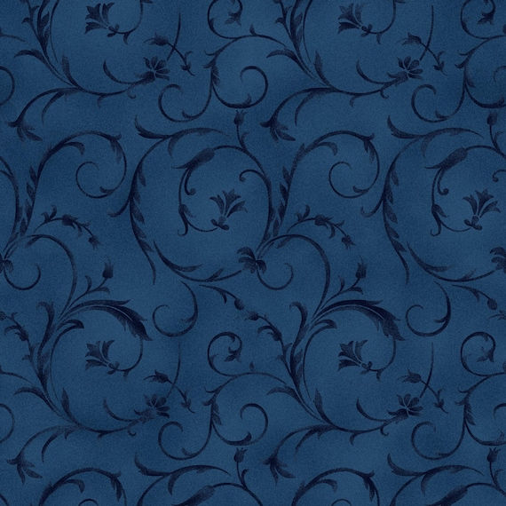 Midnight Blue Swirls 108in Wide Beautiful Backing Quilt Fabric | Etsy