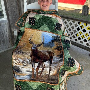 Forest Denizen Quilt Kit – Buck Wild Deer – 50" X 58" – Includes ...